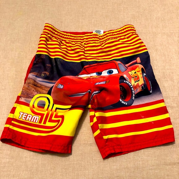 Disney | Swim | Disney Pixar Cars Lightning Mcqueen Swimming Trunks ...